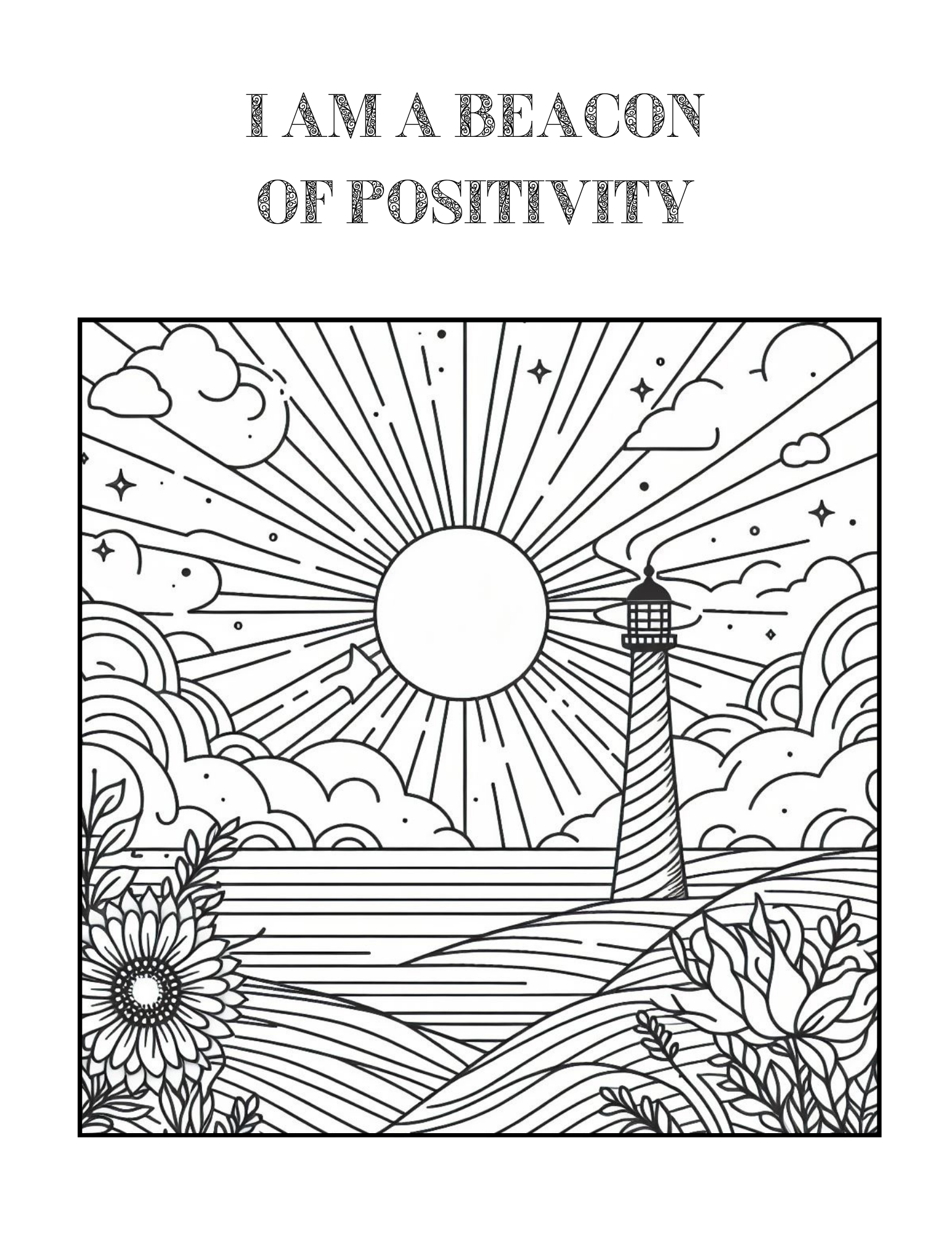 Affirmation Coloring Pages for Positive Transformation & Stress Relief